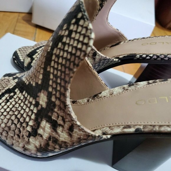 Aldo | Shoes | Aldo Womens Legossa Snake Embossed Heeled Sandal | Poshmark